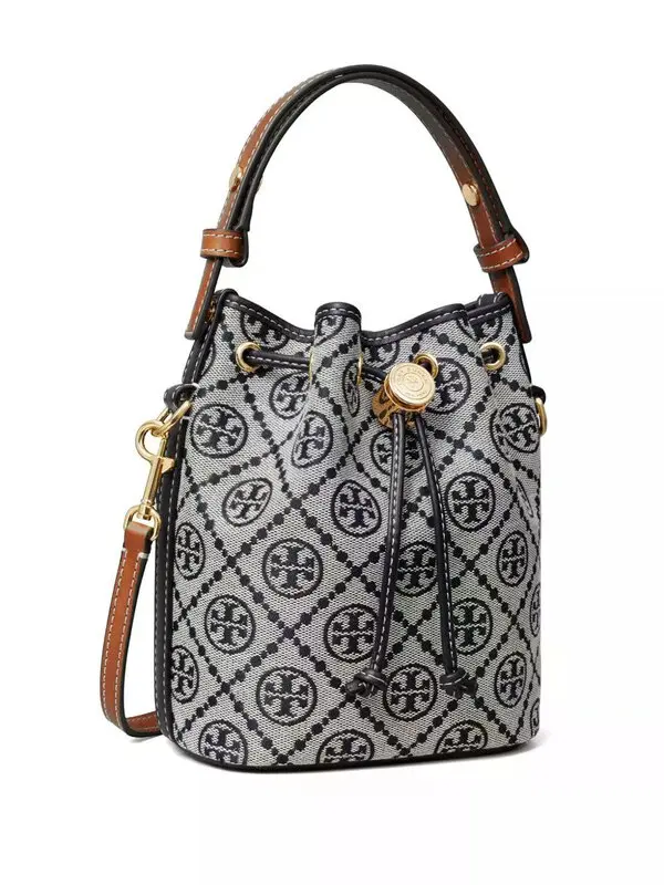 Tory Burch T Monogram Mini Bucket Bag - Blue