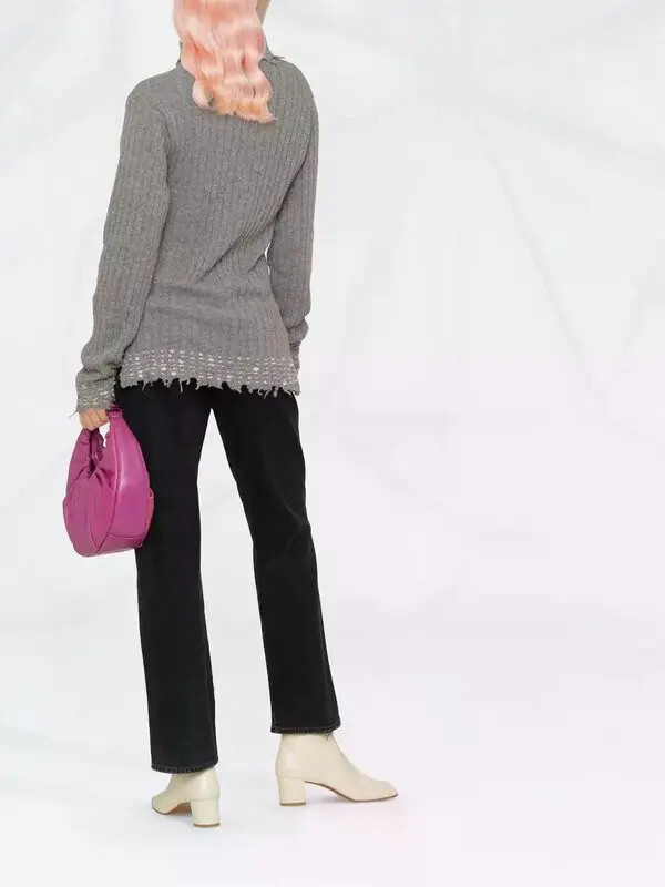 Marni Raw-cut Edge High-neck Knitted Jumper