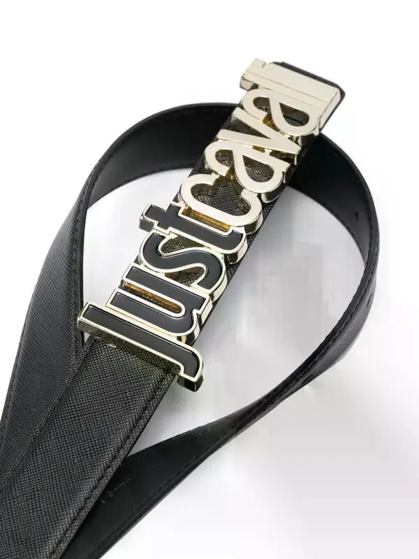 Just Cavalli Logo Lettering Leather Belt