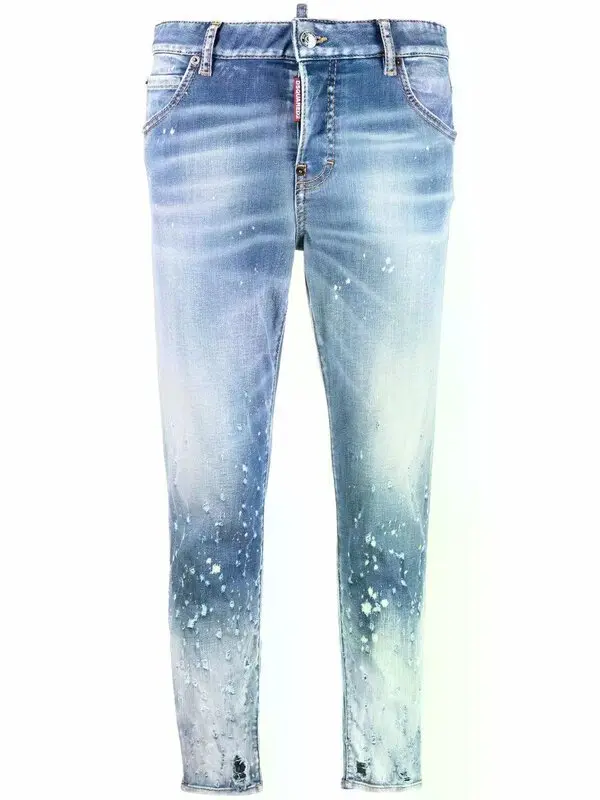 Dsquared2 Cropped Distressed-effect Skinny Jeans