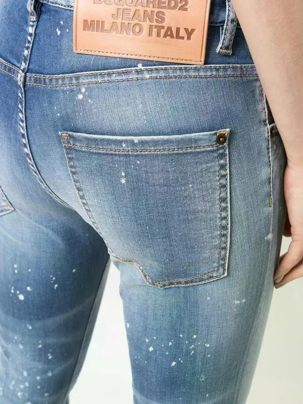 Dsquared2 Cropped Distressed-effect Skinny Jeans