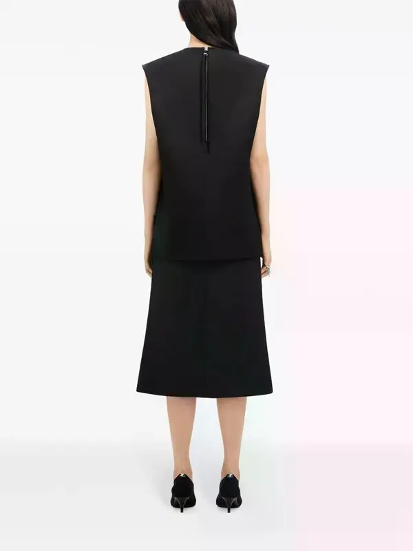 COURREGES Zip-detail Satin Midi Skirt