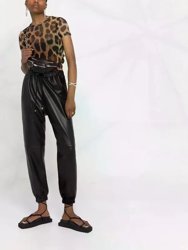 Philipp Plein Leather Track Pants