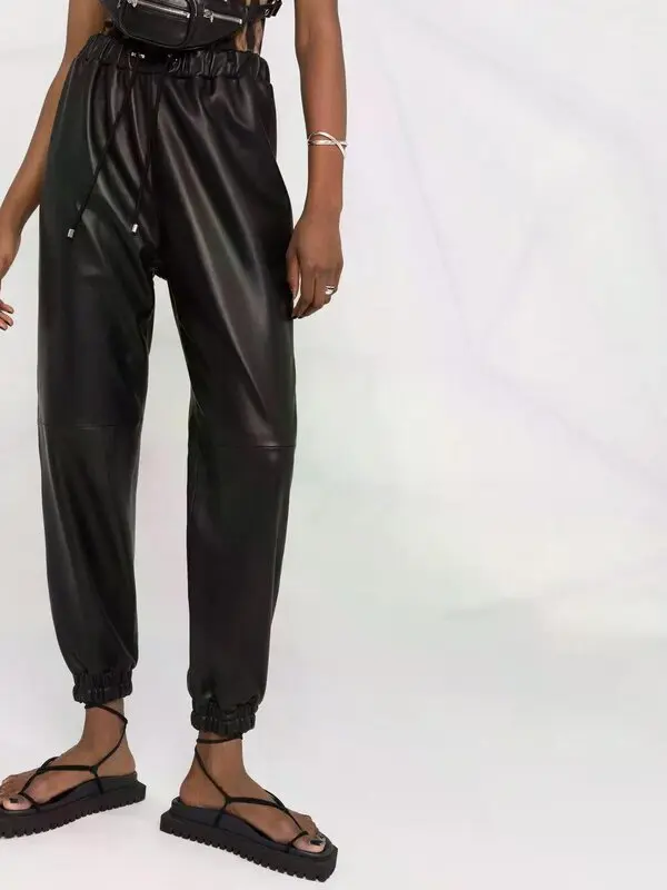 Philipp Plein Leather Track Pants