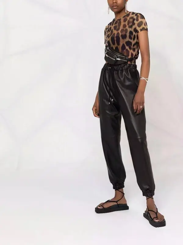 Philipp Plein Leather Track Pants