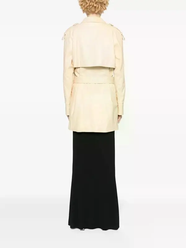 Attico Double-breasted Leather Coat