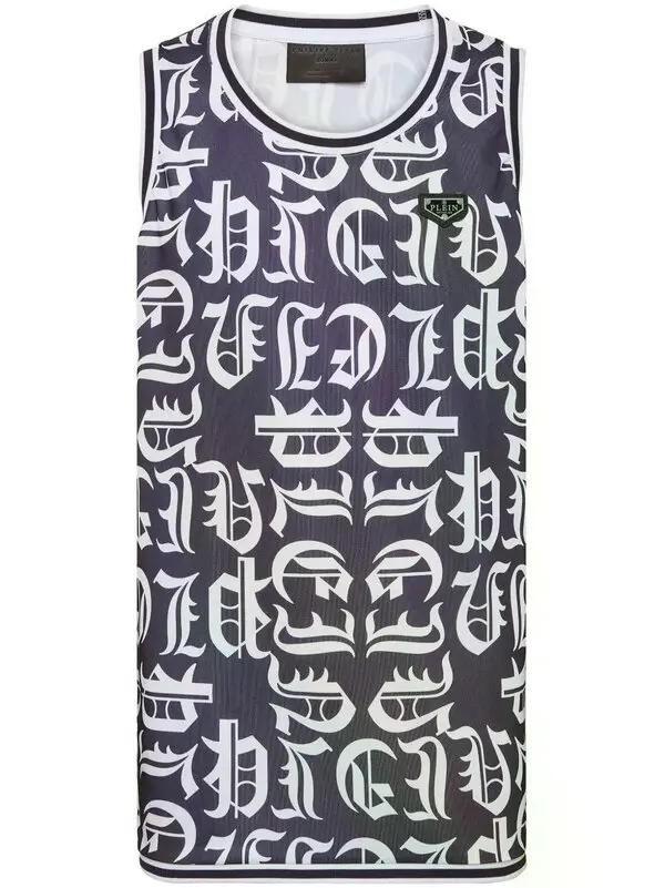 Philipp Plein All-over Logo-print Tank Top