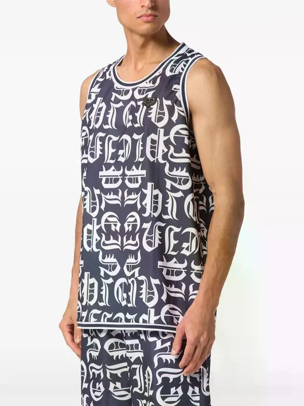 Philipp Plein All-over Logo-print Tank Top