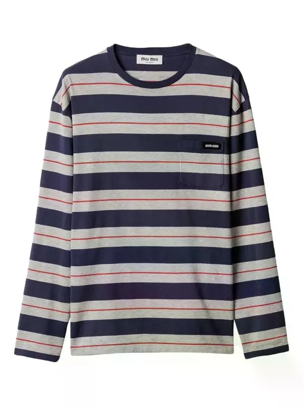Miu Miu Striped Cotton T-shirt