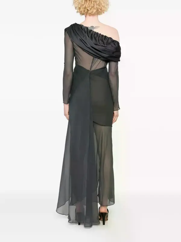 Christopher Esber Silk Organza Sheer Maxi Dress