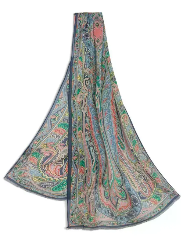 Etro Silk Scarf - Blue
