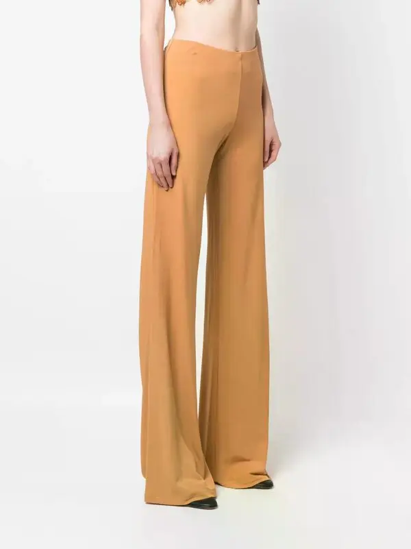 Alberta Ferretti High-waisted Flared Trousers - Brown