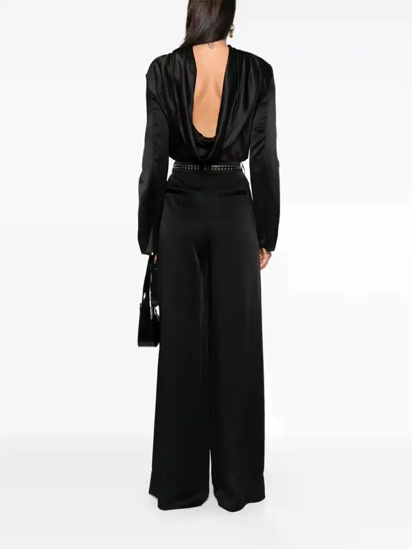 Saint Laurent Draped-detailing Blouse - Black