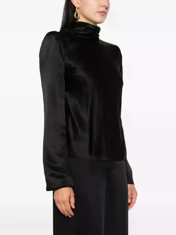 Saint Laurent Draped-detailing Blouse - Black