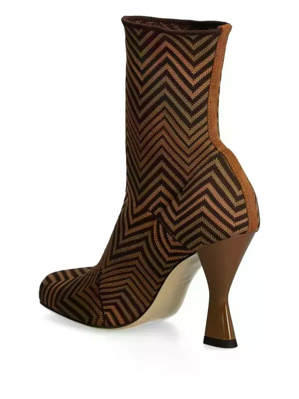Missoni Zigzag-pattern Mid Heel Boots