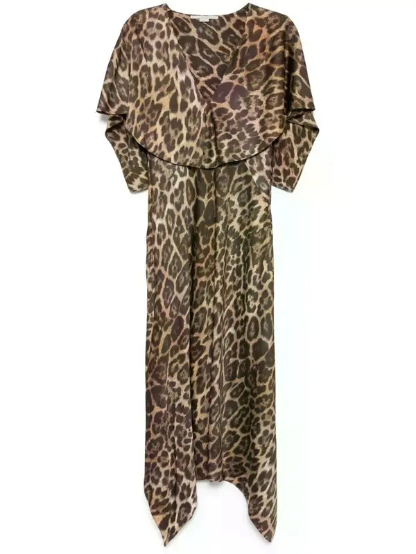 Stella McCartney Leopard Print Midi Dress