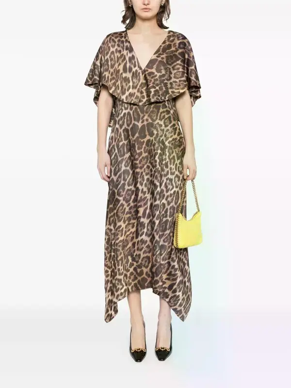 Stella McCartney Leopard Print Midi Dress