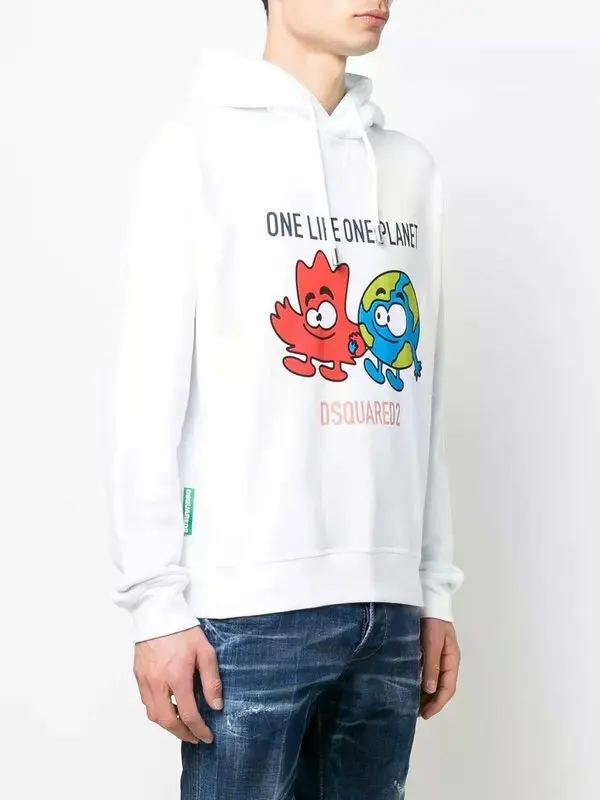 Dsquared2 Graphic-print Drawstring Hoodie