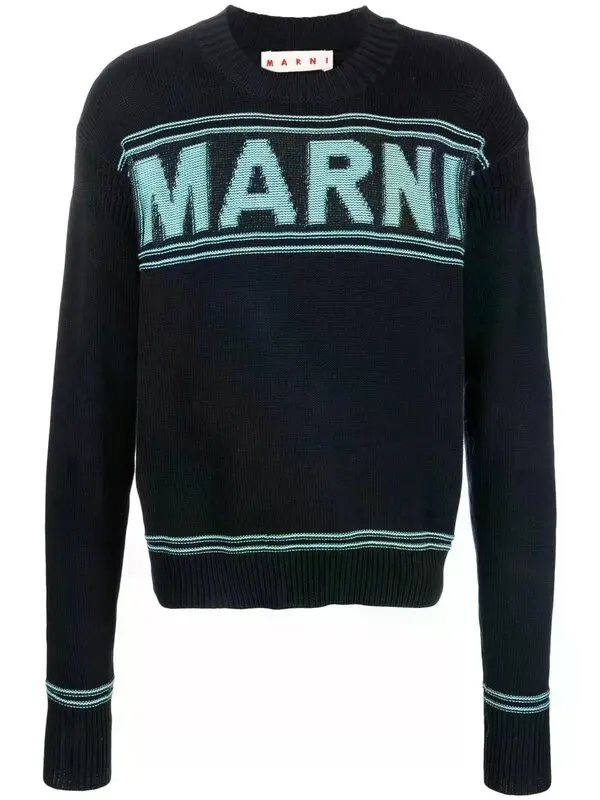 Marni Logo-intarsia Cotton Jumper