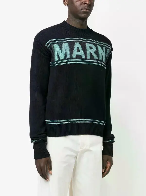 Marni Logo-intarsia Cotton Jumper