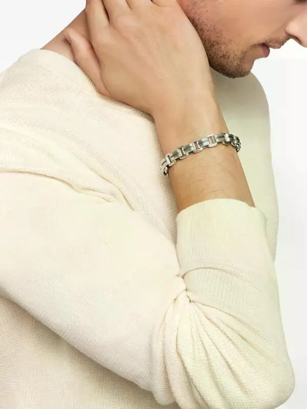David Yurman Sterling Deco Beveled Link Bracelet