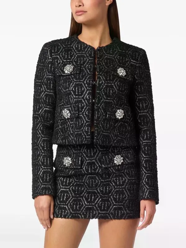 Philipp Plein Monogram Tweed Jacket
