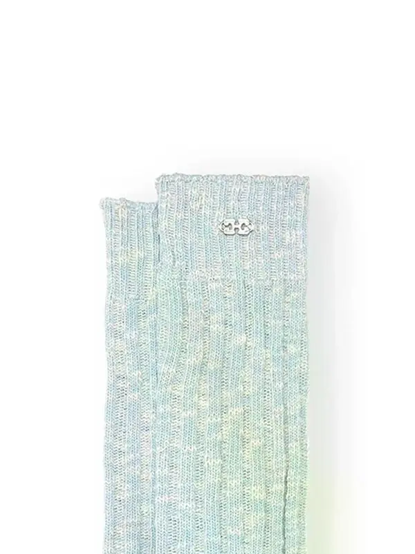GANNI Ribbed Knit Socks