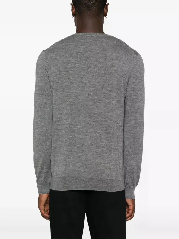 Polo Ralph Lauren V-neck Fine Knit Sweater - Grey