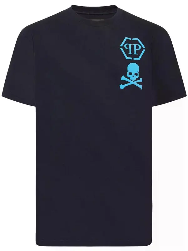 Philipp Plein Ss Skull&bones T-shirt - Blue