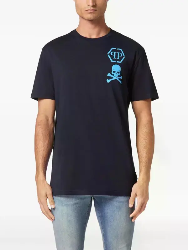 Philipp Plein Ss Skull&bones T-shirt - Blue