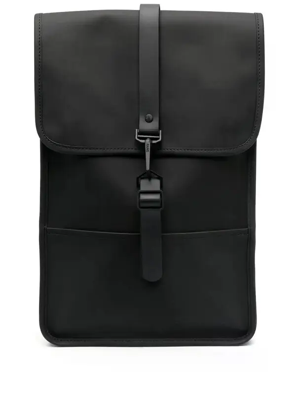 Rains Buckle-strap Backpack - Black