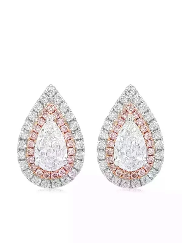 HYT JEWELRY 18kt White Gold Diamond Earrings - Silver