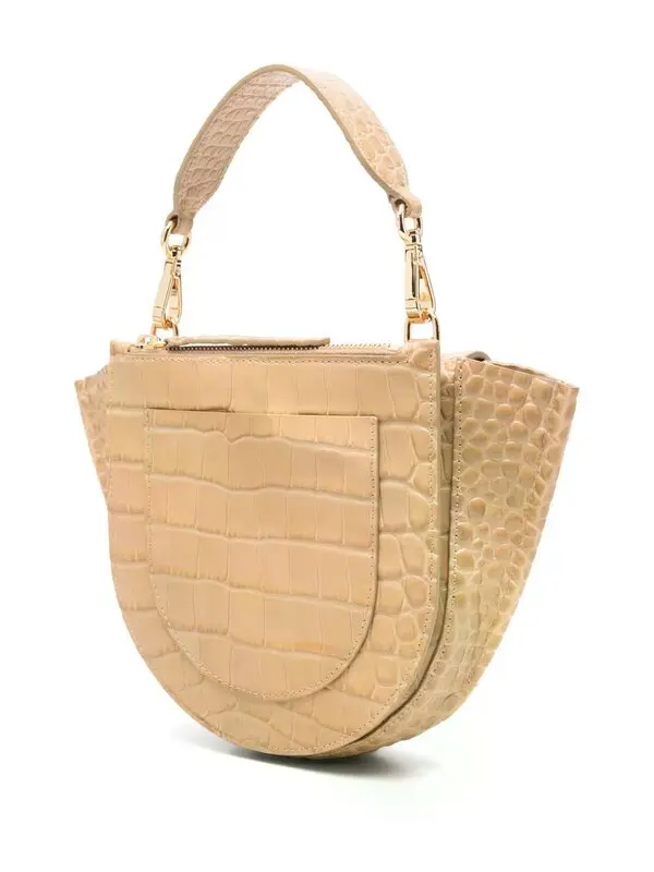 WANDLER Mini Hortensia Embossed Tote Bag - Neutrals