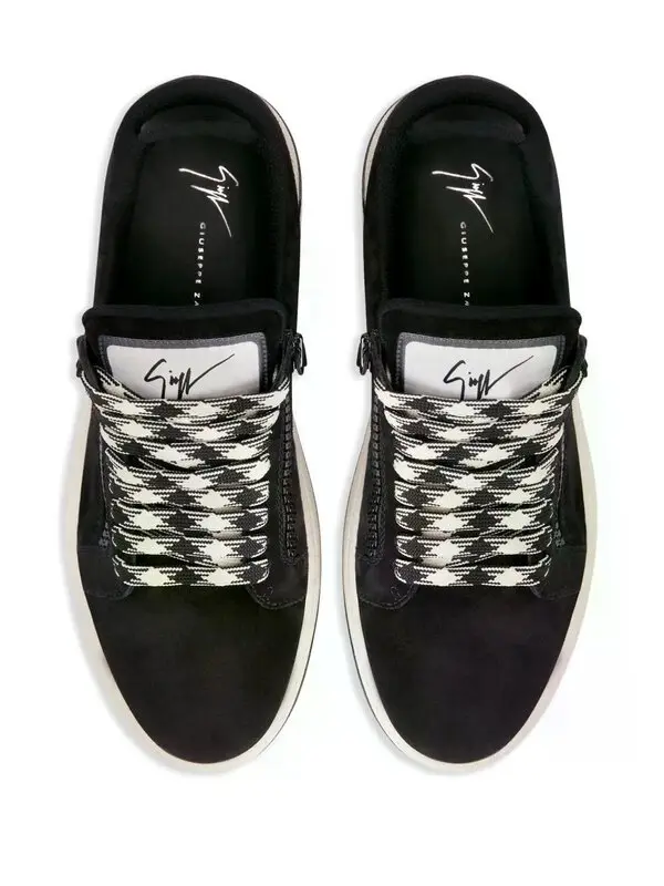 GIUSEPPE ZANOTTI Double-zip Low-top Sneakers - Black