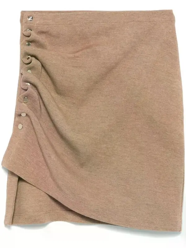 Rabanne Gathered Mini Skirt - Neutrals