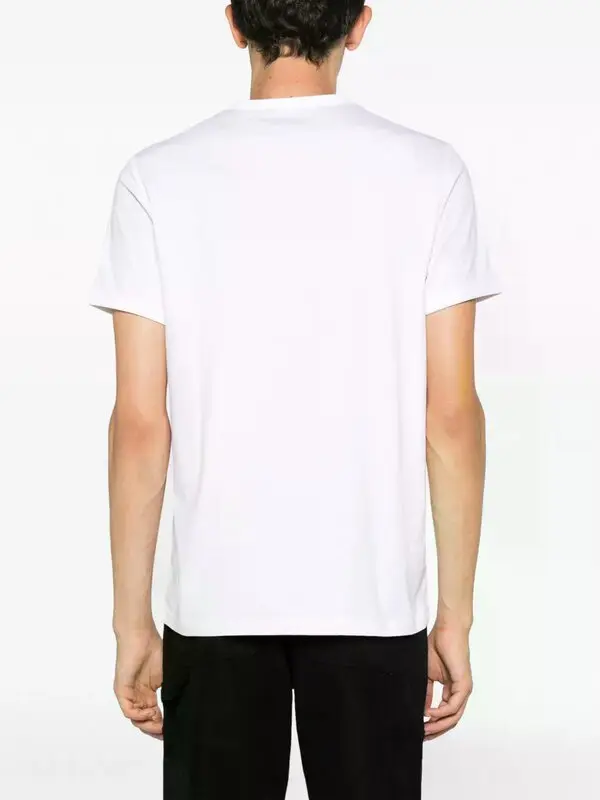 Fred Perry Ringer Wreath-embroidered T-shirt - White