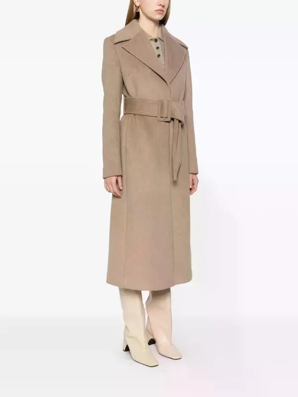 Remain Birger Christensen Belted Mid-length Coat