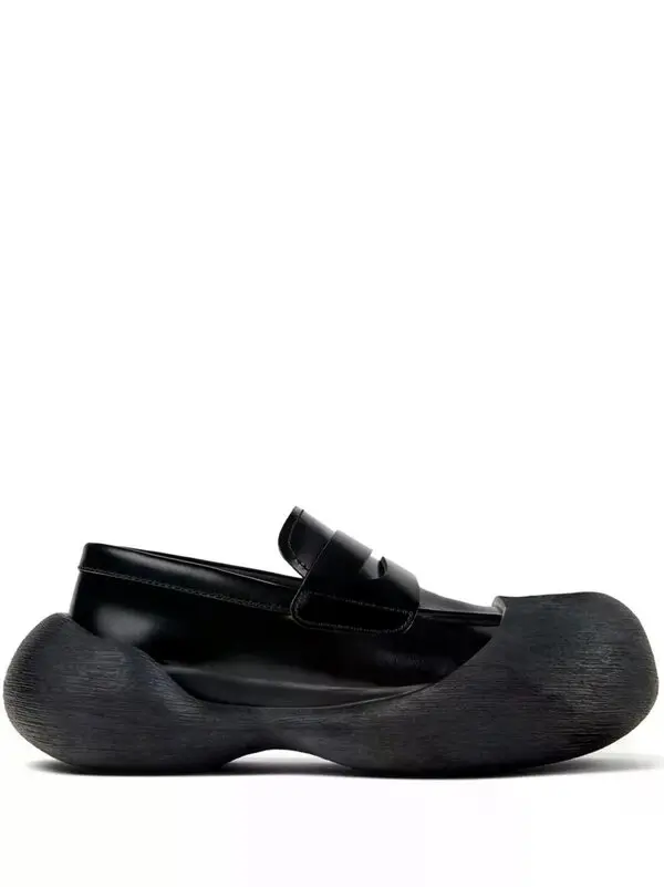 Camper Caramba Leather Loafers - Black
