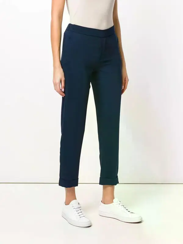 P.a.r.o.s.h Rolled Cropped Trousers - Blue