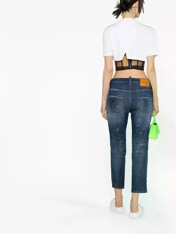 Dsquared2 Low-rise Paint-splatter Jeans