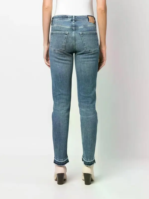 Ag Girlfriend Distressed Tapered Jeans