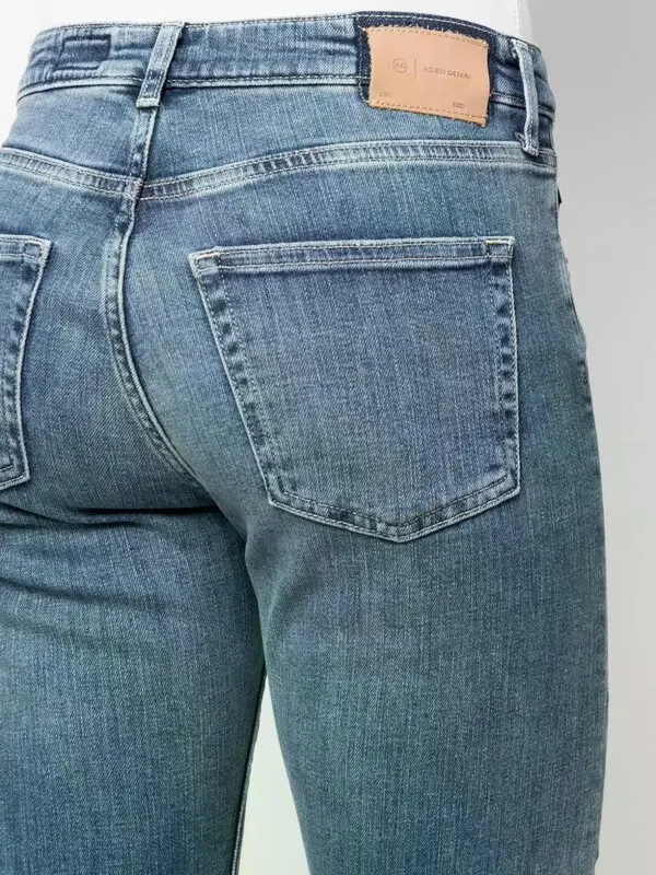 Ag Girlfriend Distressed Tapered Jeans