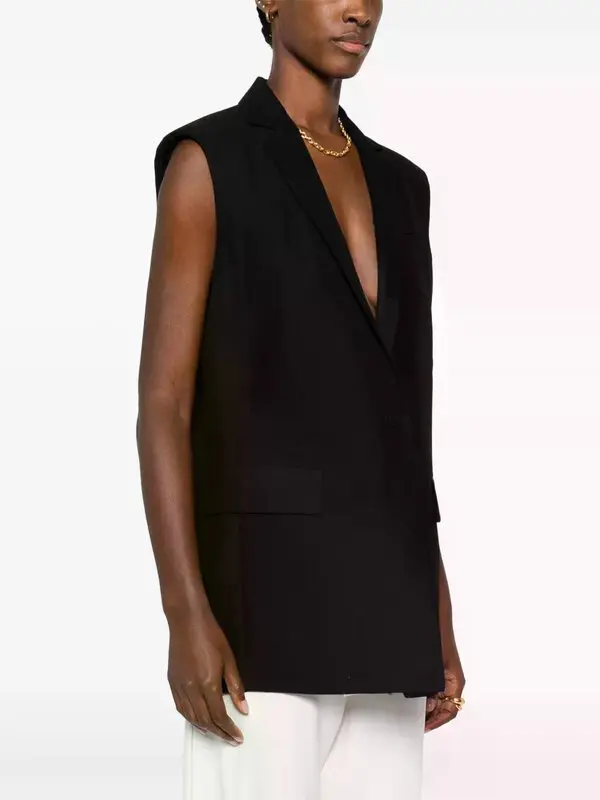 Fabiana Filippi Single-breasted Linen Blend Vest
