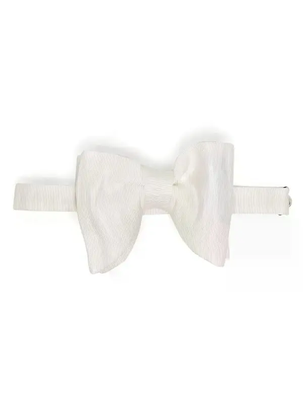 TOM FORD Textured Silk Bow Tie - White