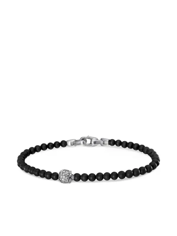 David Yurman Sterling Memento Mori Skull Bracelet