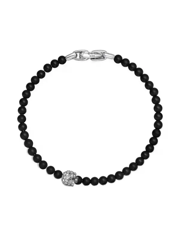 David Yurman Sterling Memento Mori Skull Bracelet