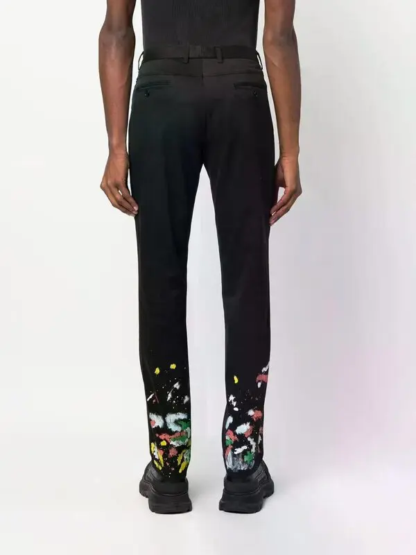 Philipp Plein Paint-splatter Effect Chinos