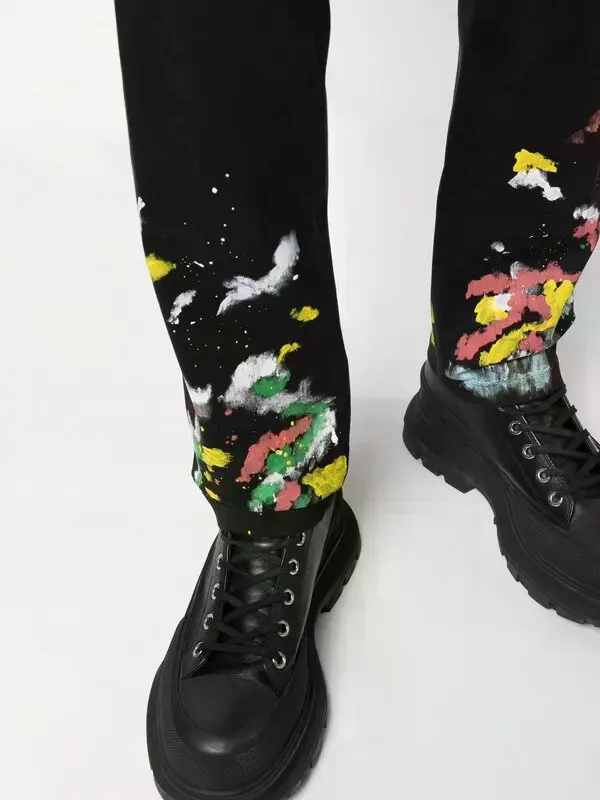 Philipp Plein Paint-splatter Effect Chinos