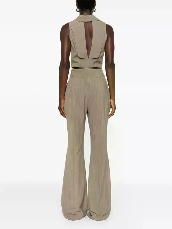 MITILIANE COUTURE Striped Zipped Jumpsuit