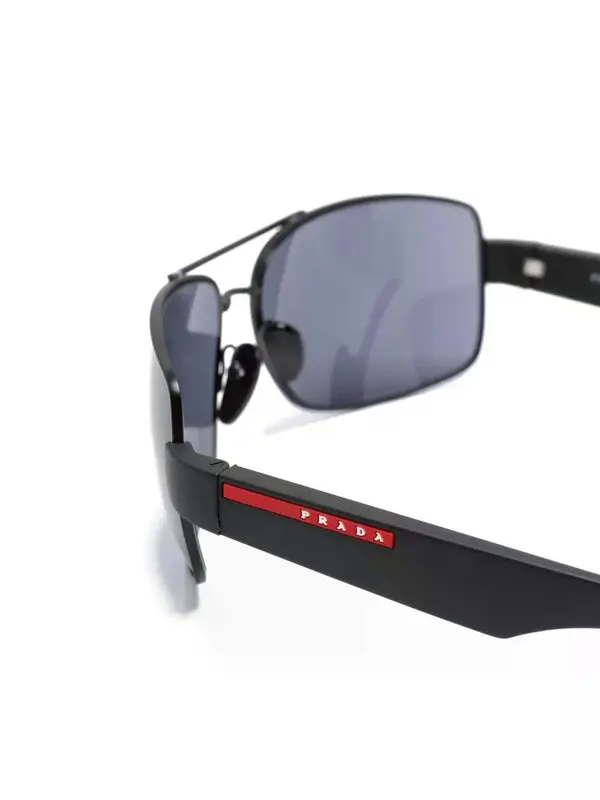 Prada Rectangle-frame Sunglasses - Black